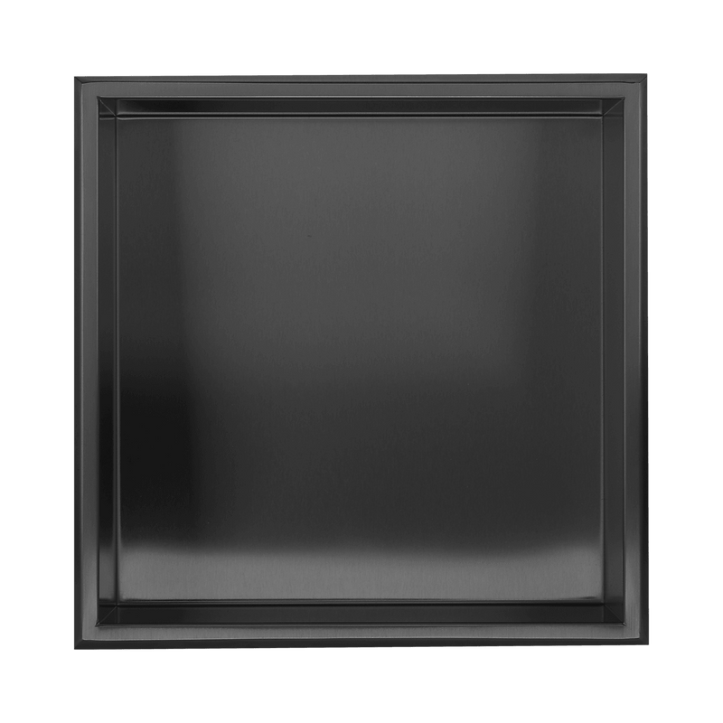 336x336x101mm Shower Niche | Black Shelf No Tile Needed – Australia ...