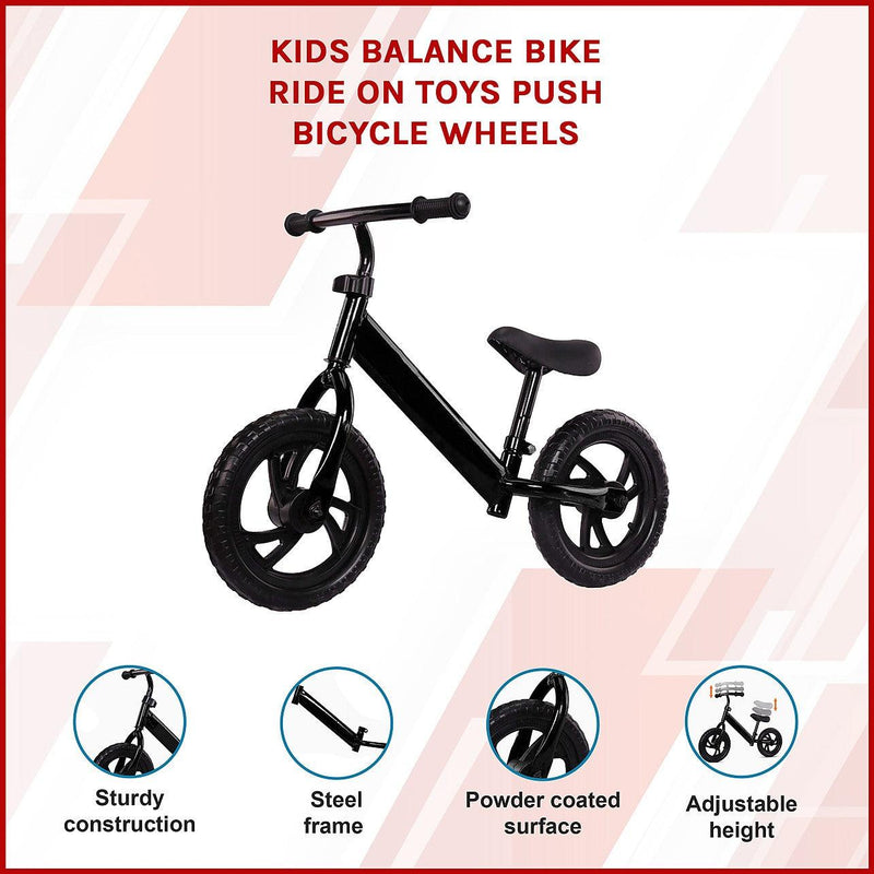Kids Balance Bike Ride On Toys Push Bicycle Wheels - Blue - Games ...