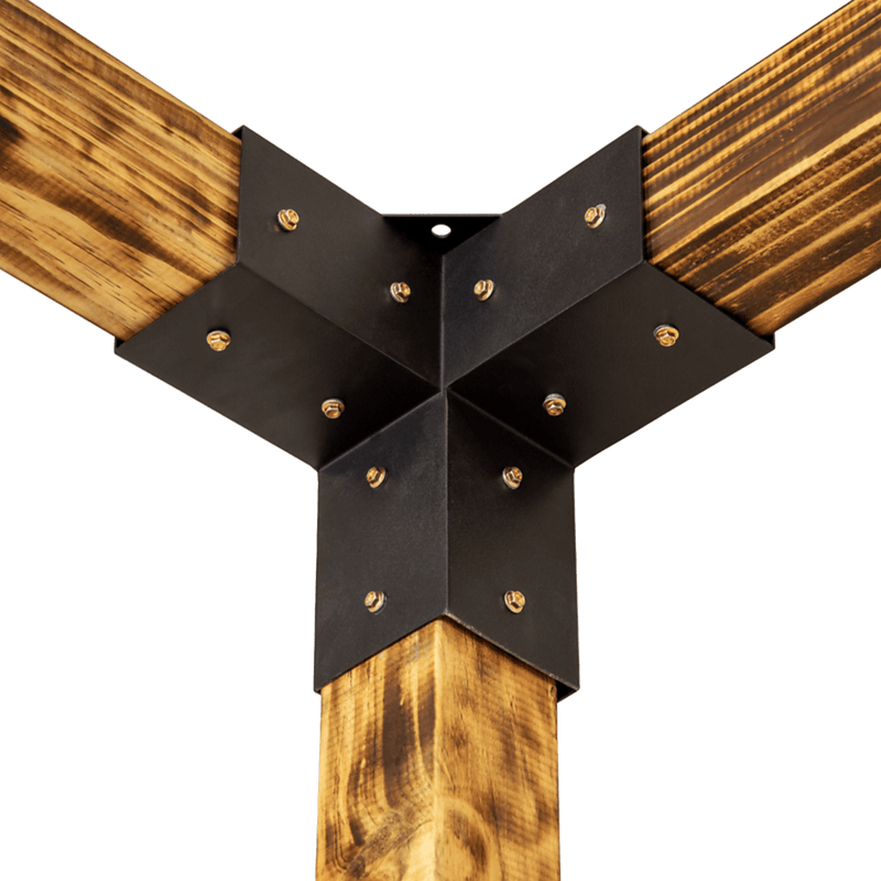 Pergola Kit with Matte Black Steel Brackets – Double - Heavy-Duty ...