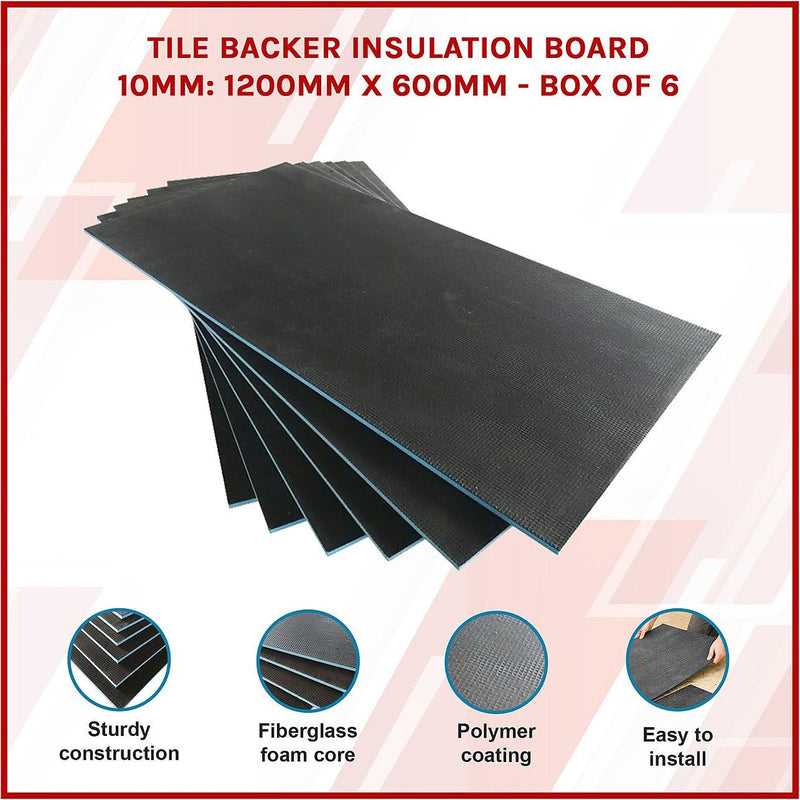 Tile Backer Insulation Board 10MM: 1200mm x 600mm - Box of 6 ...