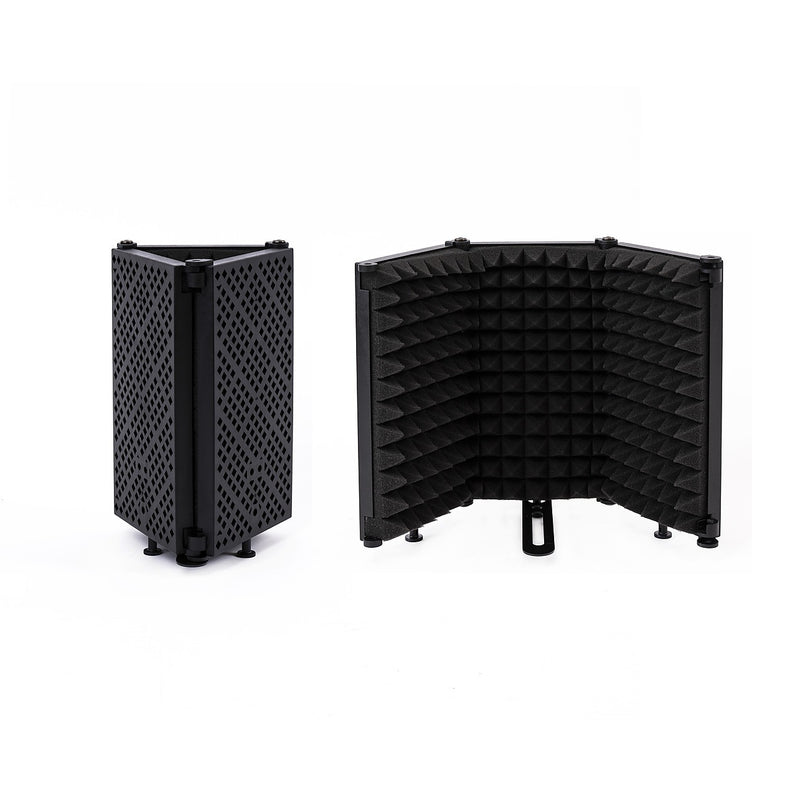 3 Panels Microphone Isolation Shield Mic Sound Absorbing Foam Reflector ...