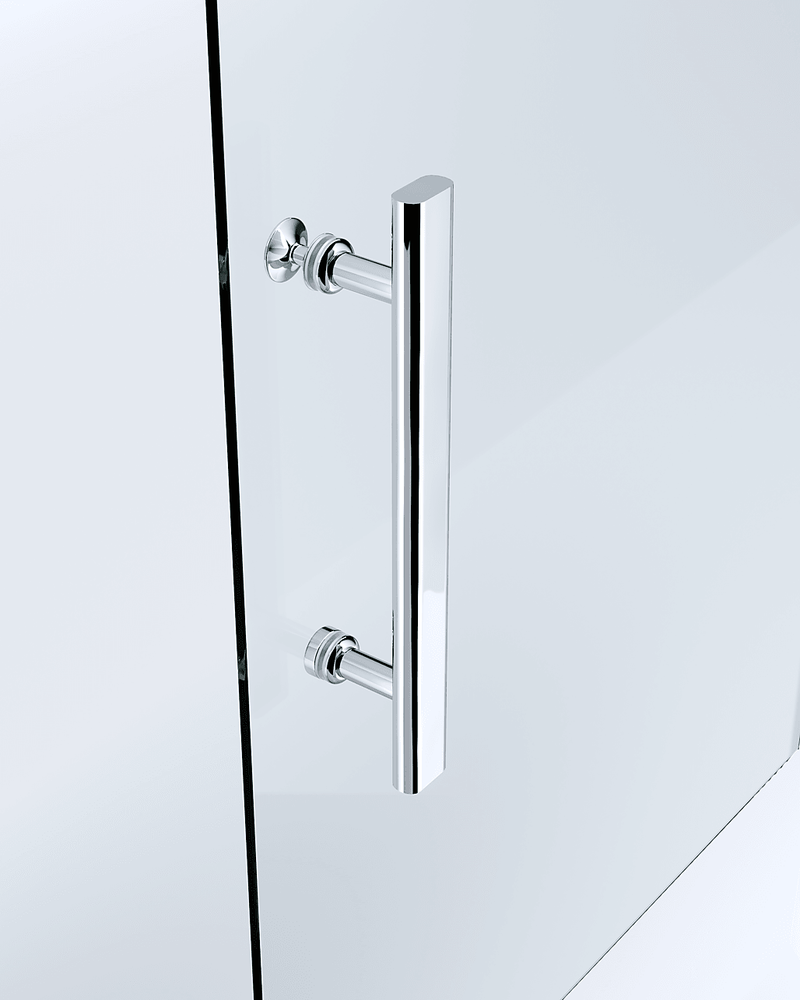 Adjustable Single Door Corner Sliding Glass Shower Screen in Chrome ...