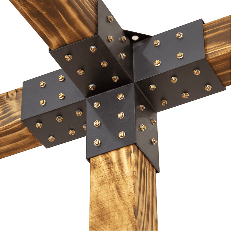 Pergola Kit with Matte Black Steel Brackets – Double Wall Mount with ...