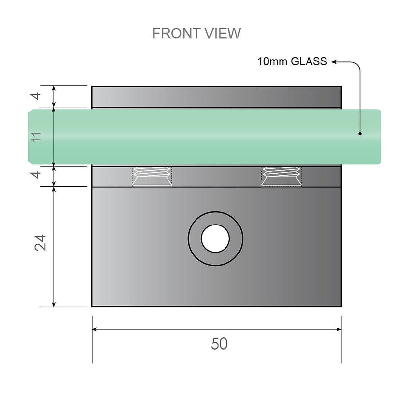 Glass-to-wall/floor Shower Screen F-Brackets in White | FactoryFast.com.au