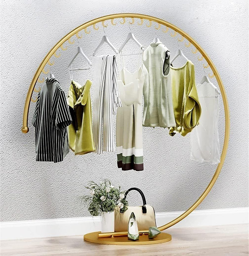 Commercial Clothing Floor-Standing Hanger High Capacity Curved Clothes ...