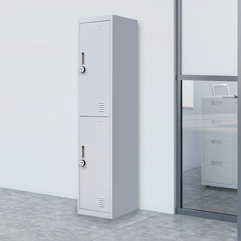 Two-Door Vertical Locker for Office Gym Shed School Home Storage