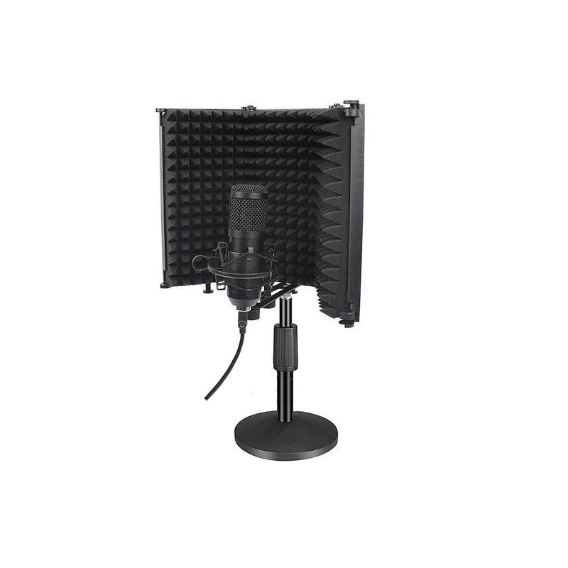 3 Panels Microphone Isolation Shield Mic Sound Absorbing Foam Reflector ...