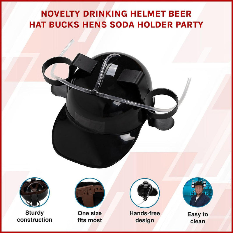 Novelty Drinking Helmet Beer Hat Bucks Hens Soda Holder Party - Games ...