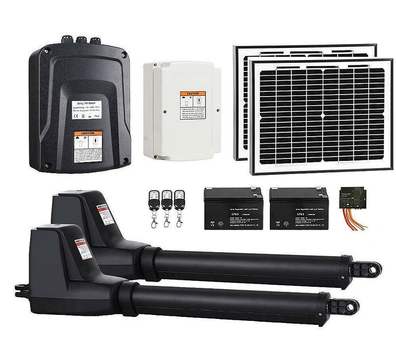 800KG Double Swing Auto Gate Opener | Remote Motor with 20W Solar ...