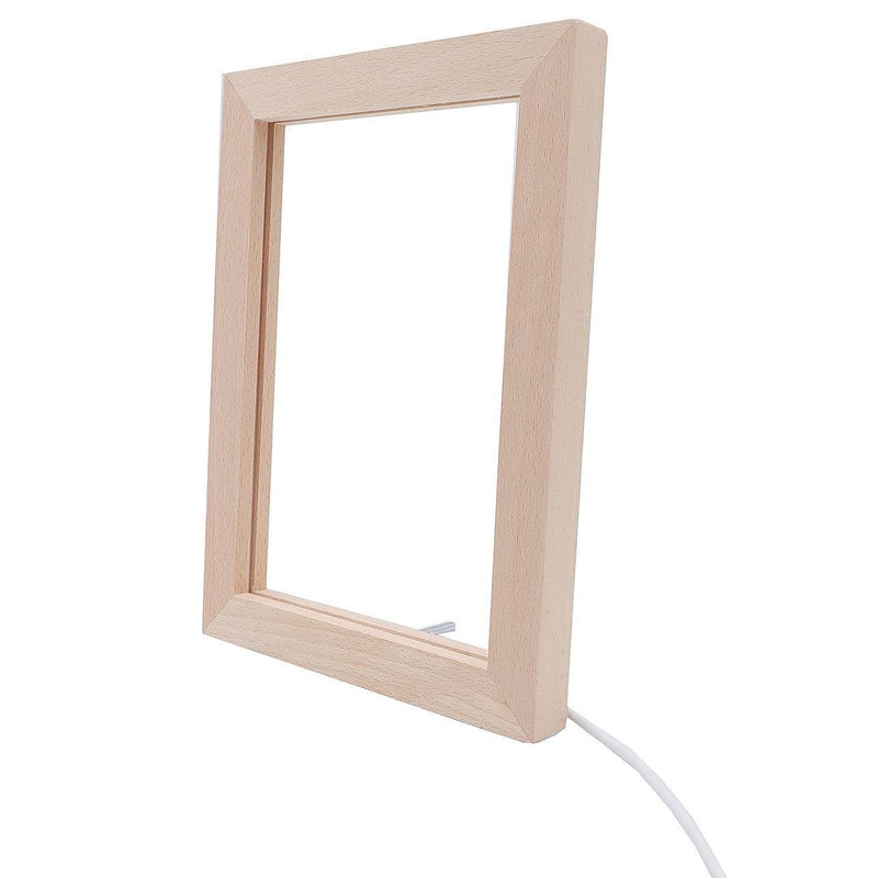 LED Photo Frame + 2 Blanks Laser Engraving Display Night-light Engraver ...