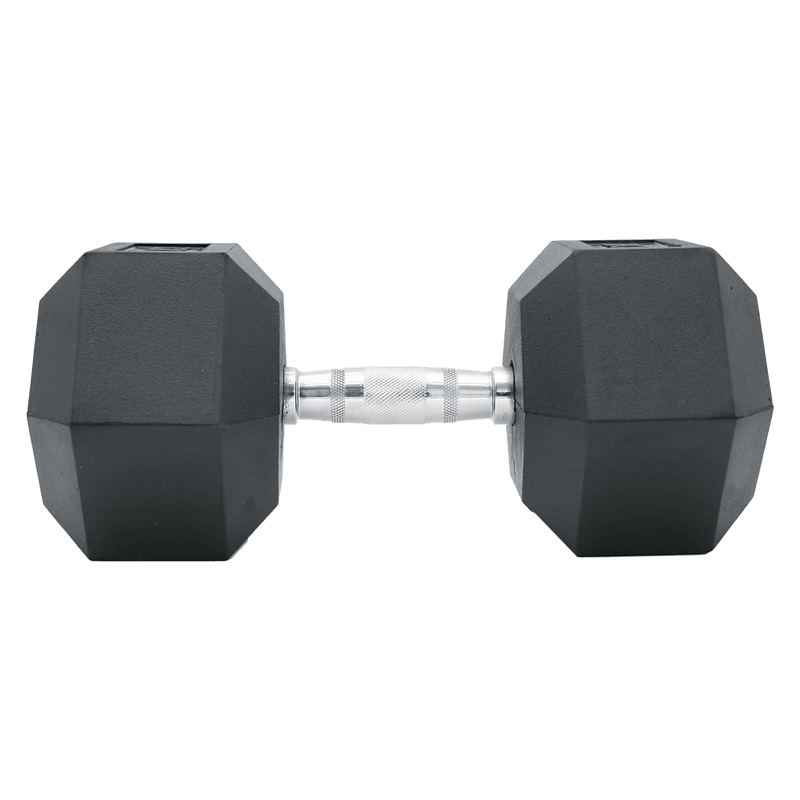 25kg Commercial Rubber Hex Dumbbell
