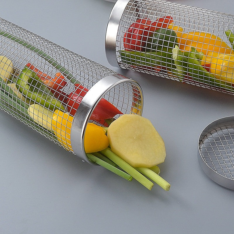 2pc BBQ Basket Round Campfire Grid Cookware - Outdoor & Leisure > Outdoor