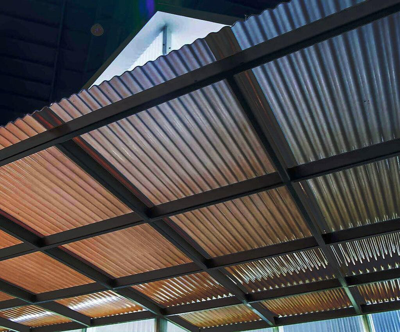 8mm Polycarbonate Corrugated Roofing Sheets Tinted Bronze UV Roof ...