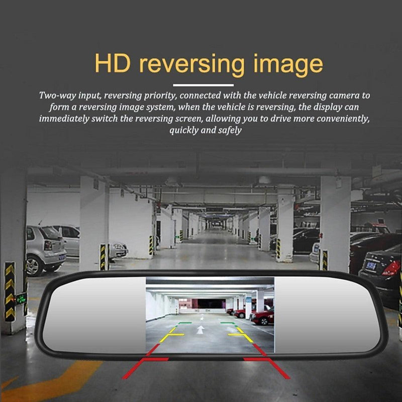 120° Backup Camera Mirror Car Rear View Reverse Night Vision Parking ...