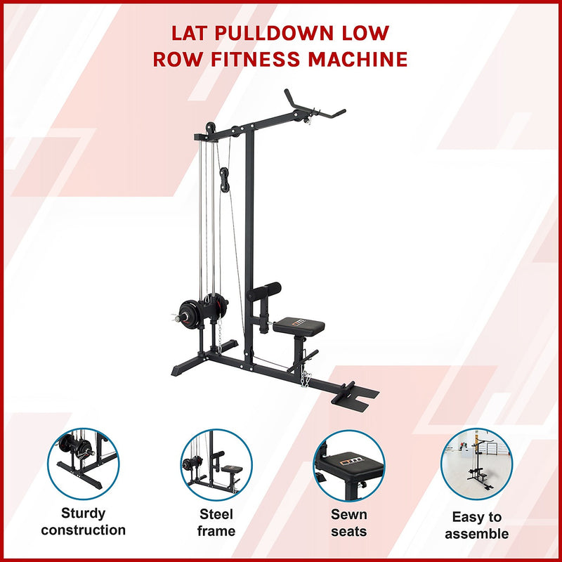 Lat PullDown Low Row Fitness Machine - Sports & Fitness > Benches & Racks