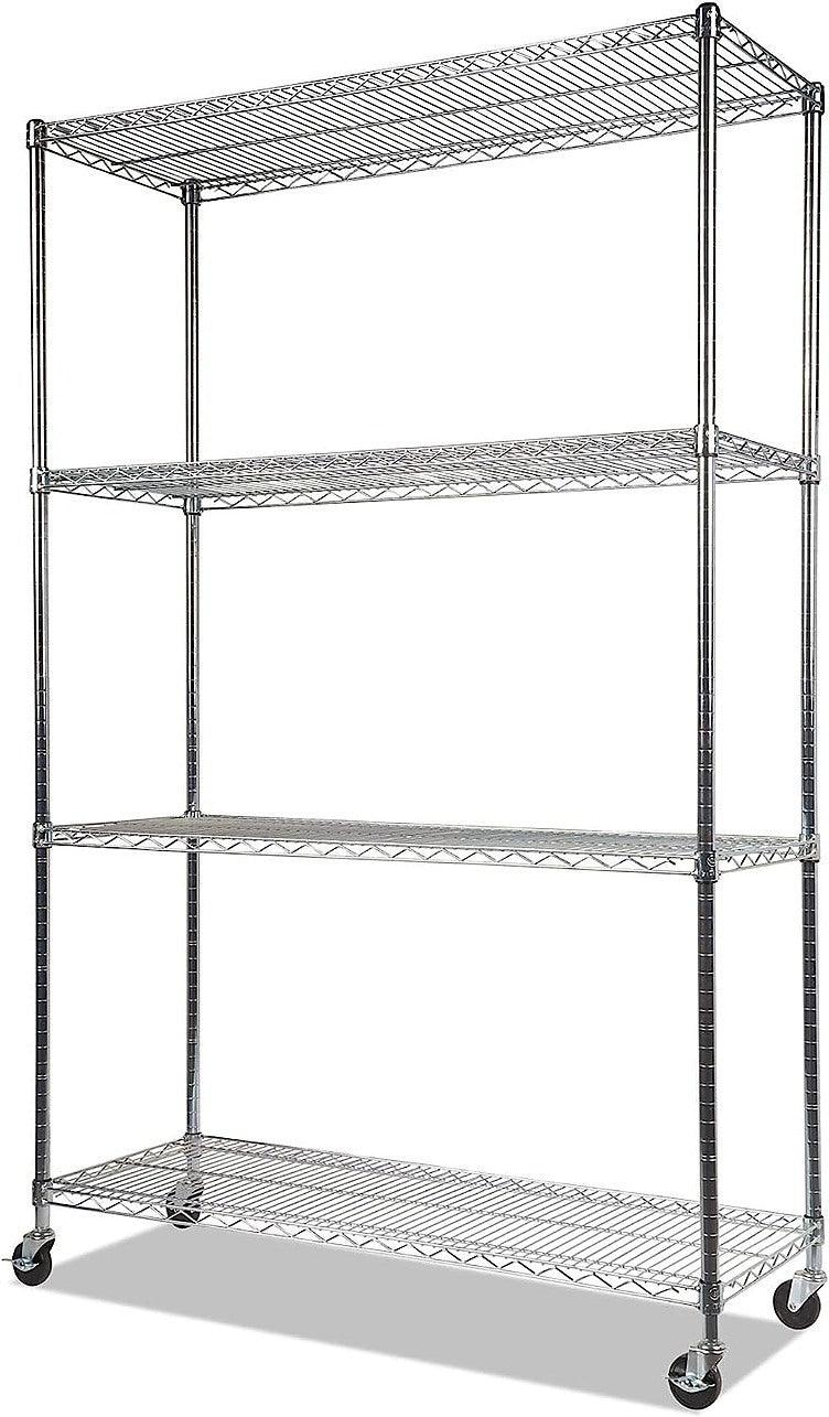 Modular Wire Storage Shelf 1500 x 350 x 1800mm Steel Shelving - Carbon ...