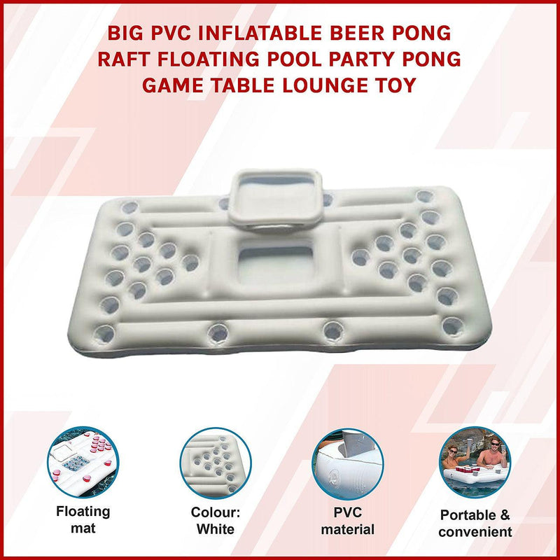 Big PVC Inflatable Beer Pong Raft Floating Pool Party Pong Game Table ...