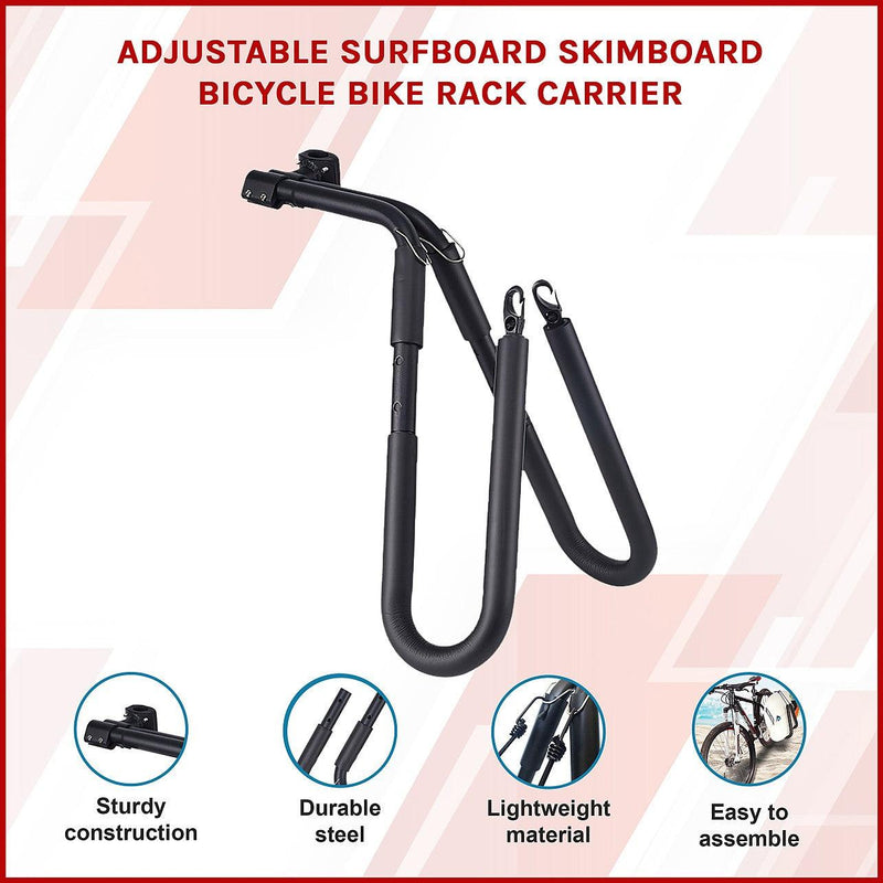 Adjustable Surfboard Skimboard Bicycle Bike Rack Carrier - Outdoor ...