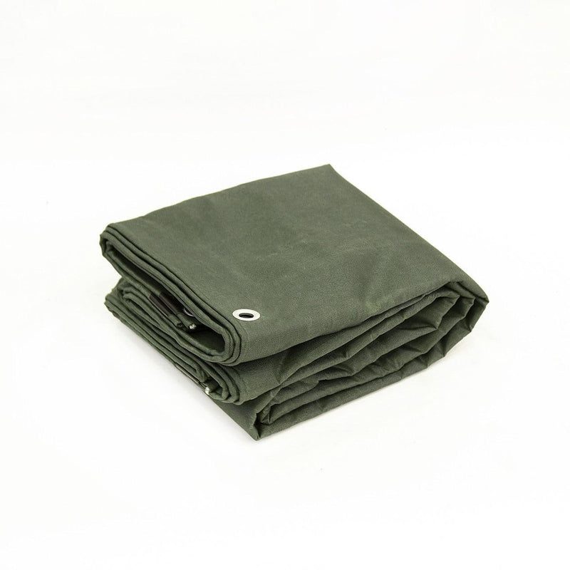 2m x 3m Army Tarp Heavy Duty 400GSM Tarpaulin Canvas Cover Waterproof ...