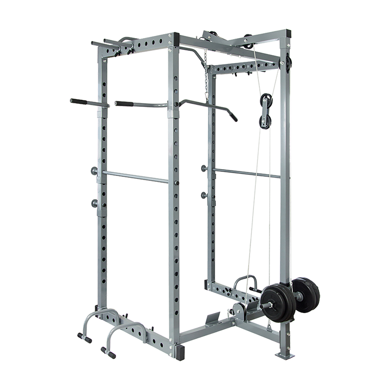 Power Rack Squat Cage Stands w Lat Pulldown Home Gym - Sports & Fitness ...