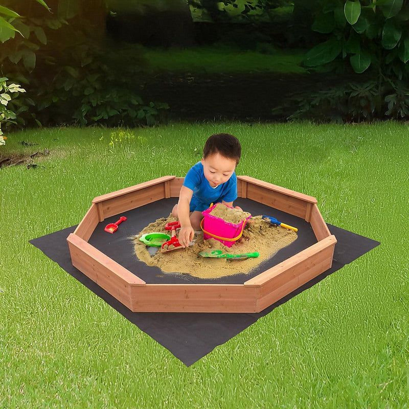 Kids Sand Pit Large Octagonal Wooden Sandpit - Toys > Outdoor