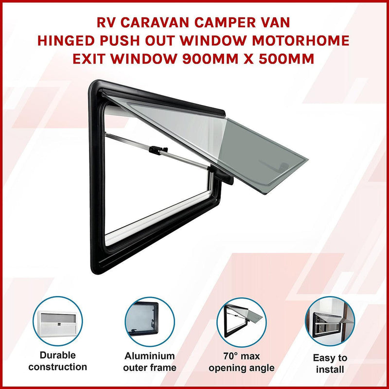 RV Caravan Camper Van Hinged Push Out Window Motorhome Exit Window ...