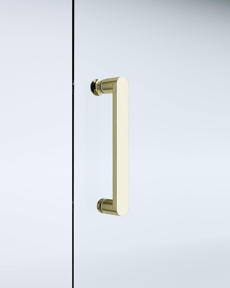 1100x900mm Sliding Glass Shower Screen | Gold Shower Handle Style 1 ...