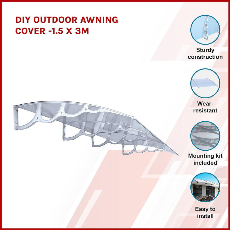 DIY Outdoor Awning Cover - 1.5 x 3m - Outdoor and Garden > Awning ...