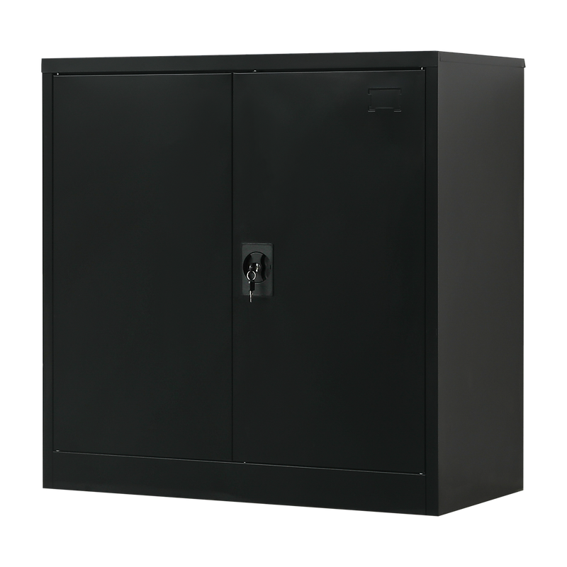 Two-Door Metal Locker - Black +without Legs | FactoryFast.com.au
