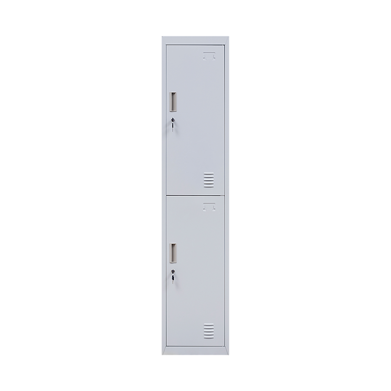 Two-Door Vertical Locker for Office Gym Shed School Home Storage - Grey ...