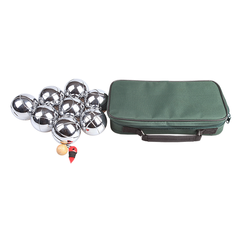 Deluxe Boules Bocce 8 Alloy Ball Set Classic Game Outdoor Indoor