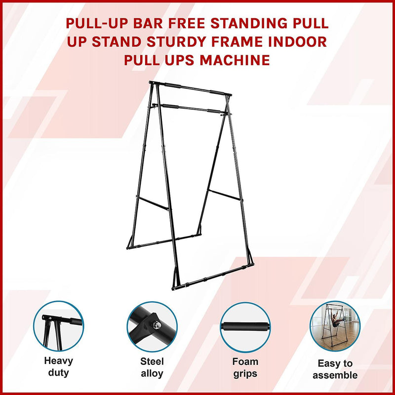 Pull-up Bar Free Standing Pull up Stand Sturdy Frame Indoor Pull Ups ...