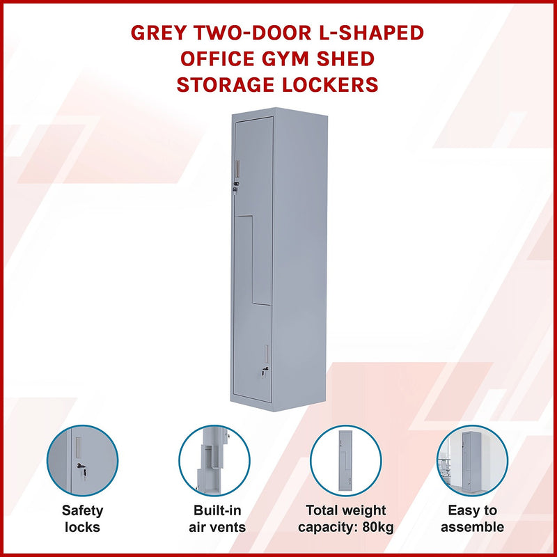 Multipurpose Locker – Grey Dual L-Shaped Door with Standard Lock with 2 ...