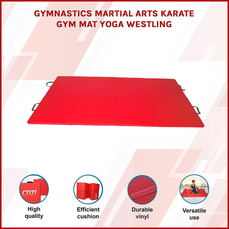 Foldable Exercise Mat for Yoga, Gymnastics, MMA, Floor activities - Red ...
