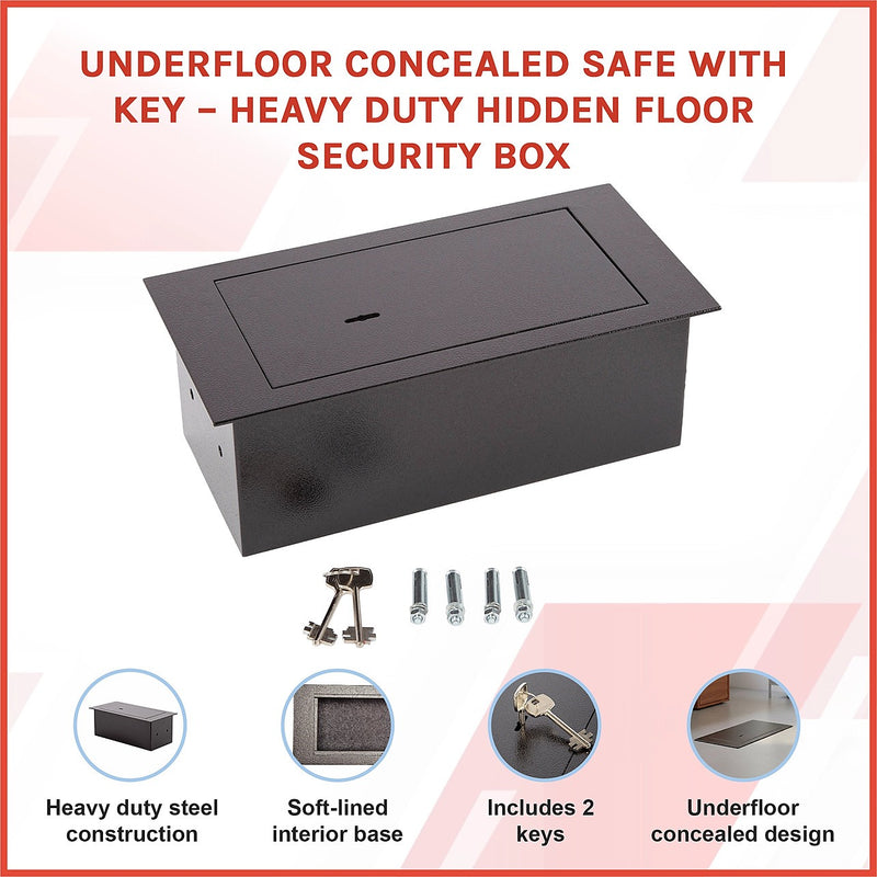 Underfloor Concealed Safe with Key Lock | Hidden Floor Safe ...