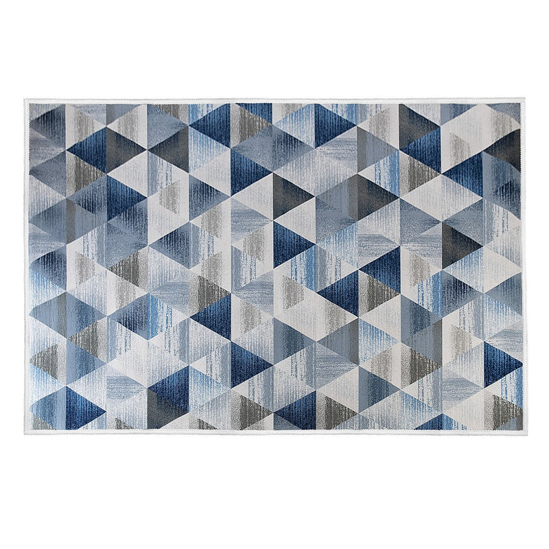 200x300cm Blue Triangle Floor Rug – Modern Area Carpet | FactoryFast.com.au