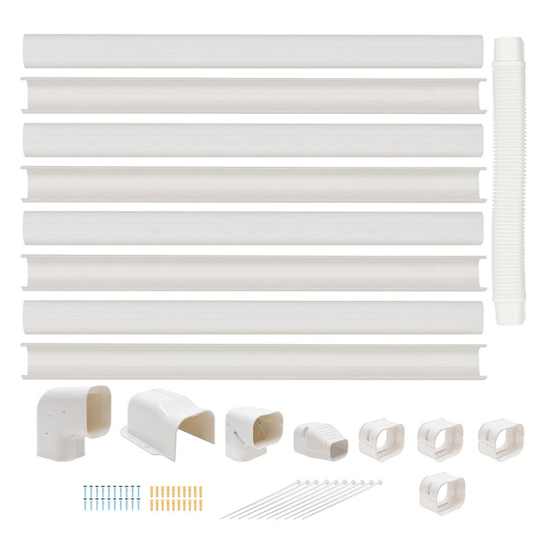 4.8m AC Line Set Cover Kit PVC Duct | FactoryFast.com.au