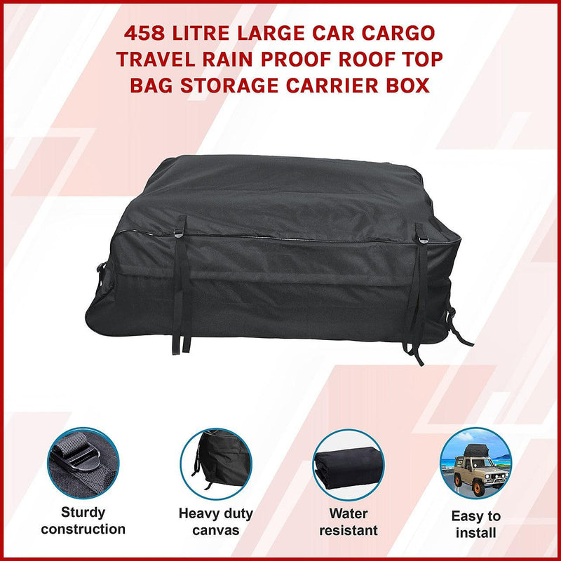 458 Litre Large Car Cargo Travel Rain Proof Roof Top Bag Storage ...