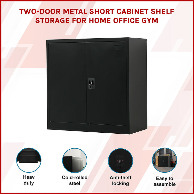 Two-Door Metal Locker - Black without Legs - Black without Legs ...