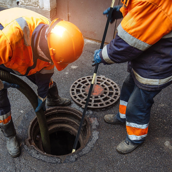 9m Heavy Duty Drain Rod Set with Plunger & Scraper – Unblock Drains ...