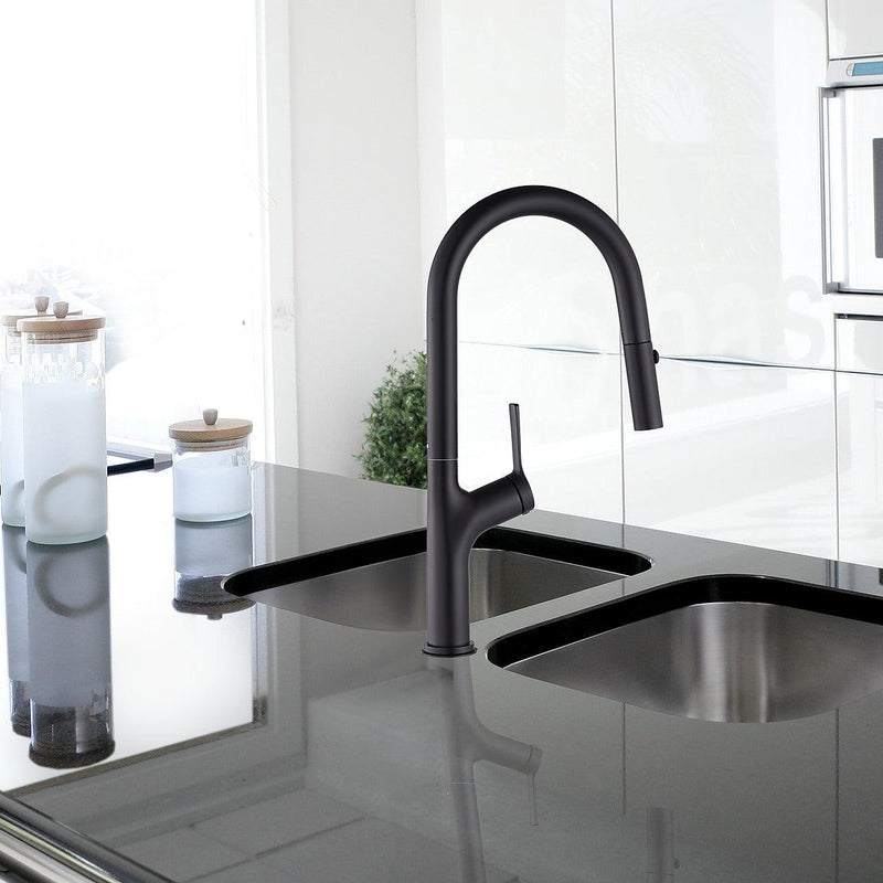 Black Pull Out Mixer Tap | Kitchen Laundry Bathroom Basin Sink ...