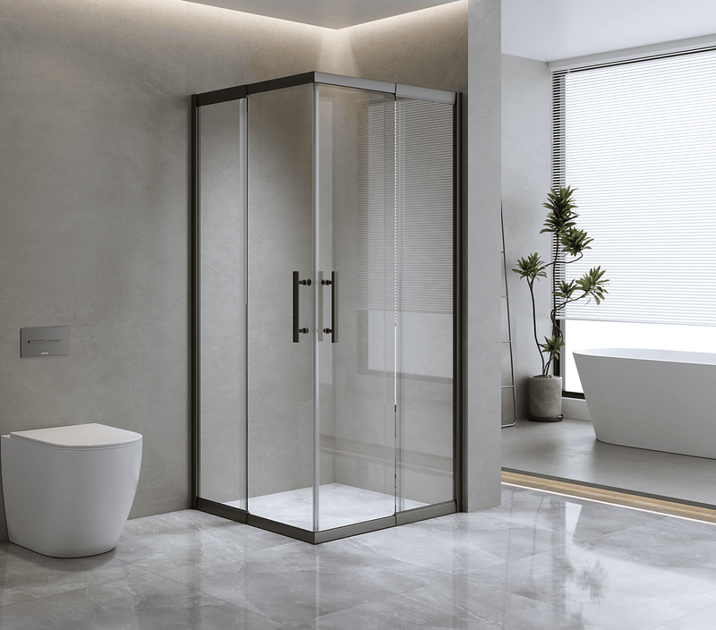 900x900mm Sliding Glass Shower Screen | Door Shower Handle Style 2 ...