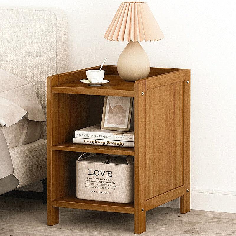 Bamboo Bedside Table Nightstand Storage Bedroom Sofa Side Stand - Dark ...