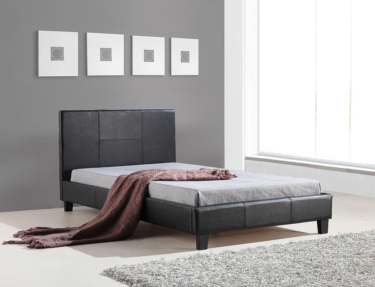 Single leather bed store