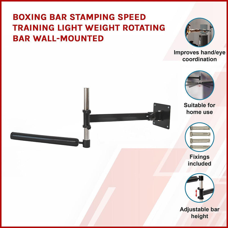 Boxing Bar Stamping Speed Training Light Weight Rotating Bar Wall ...