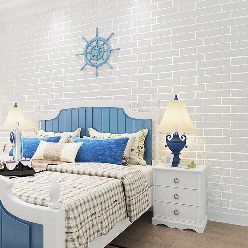 White Brick Wallpaper Self-Adhesive Vinyl Vintage Self Peel and Stick ...