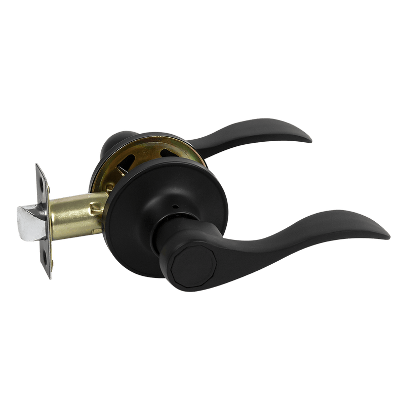 Door Handle Set Lever Passage Function Black - Passage - Black - DIY ...