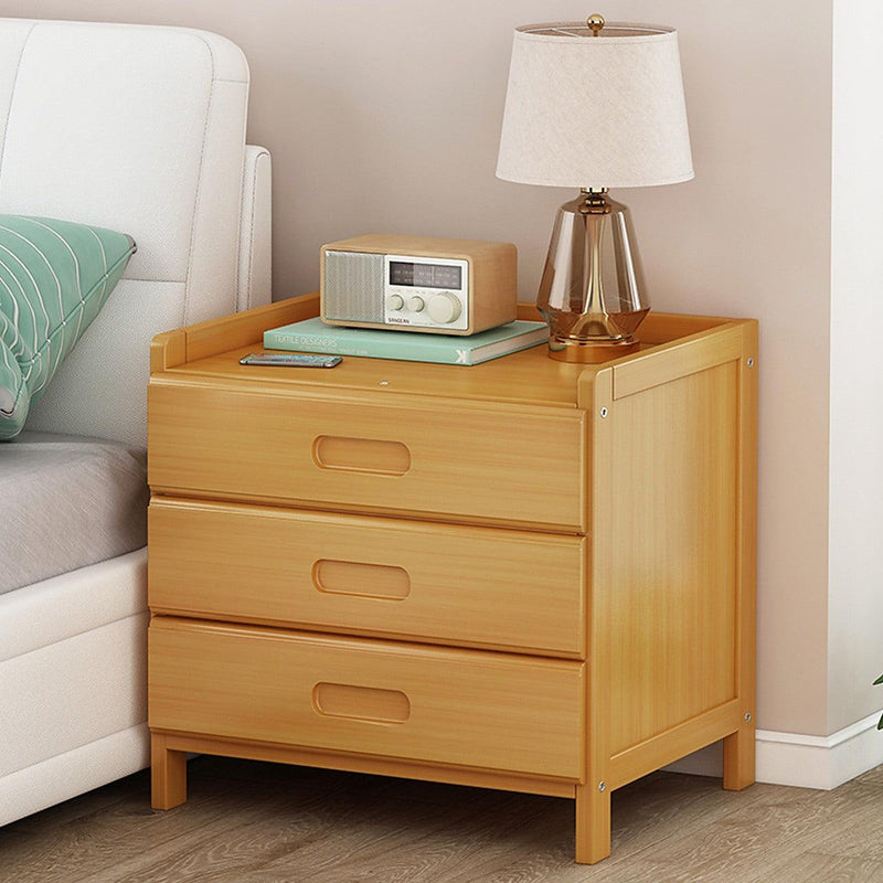 Bamboo Bedside Table Nightstand Storage Bedroom Sofa Side Stand - Wood ...