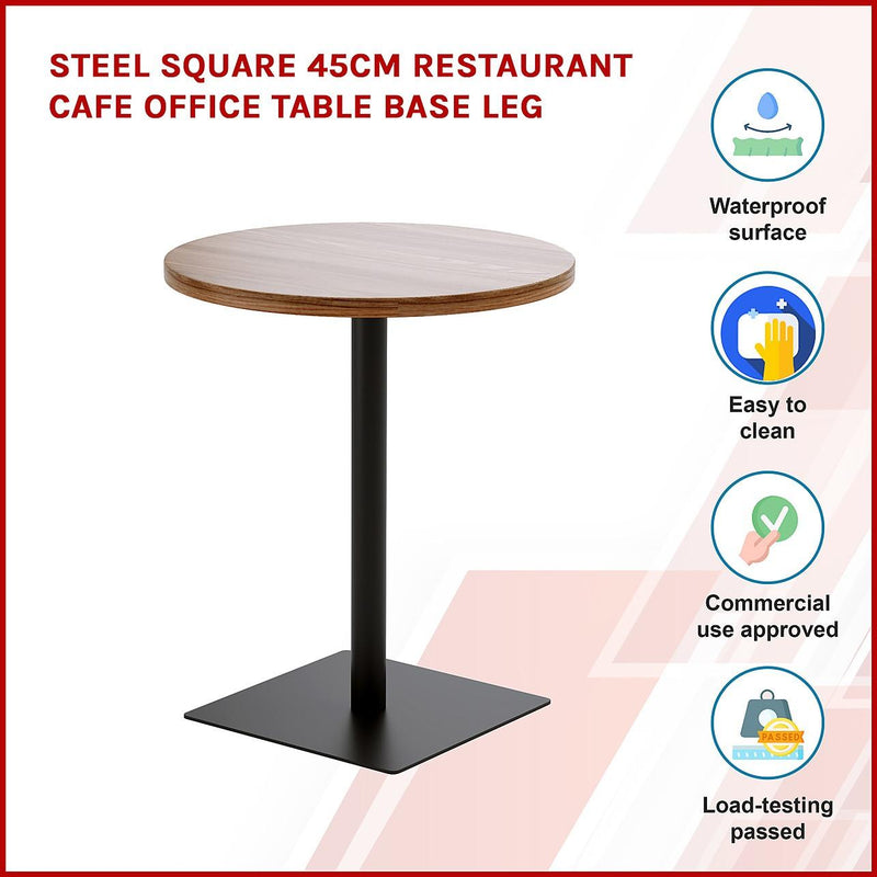 Steel Square 45cm Restaurant Cafe Office Table Base Leg - Furniture ...